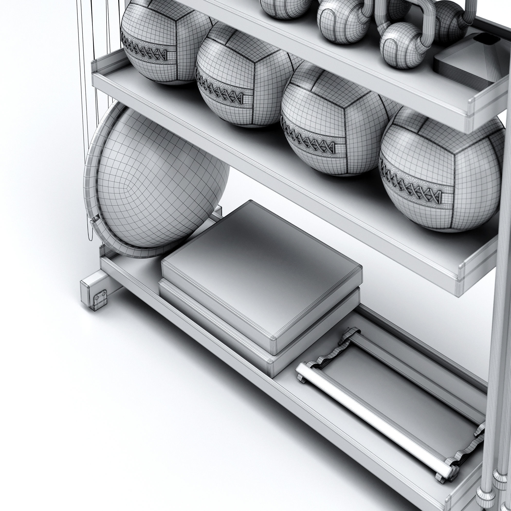 Fitness set Technogym SKILLTOOLS Kit 3D model | CGTrader