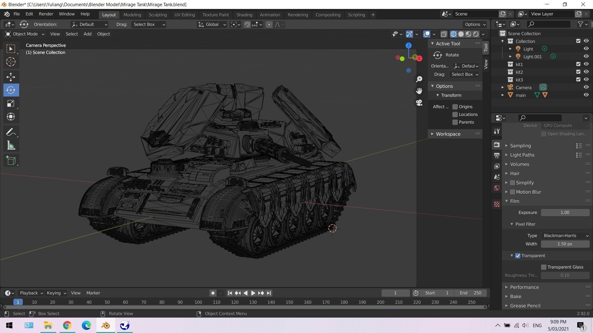 Mirage Tank 3D model 3D printable | CGTrader