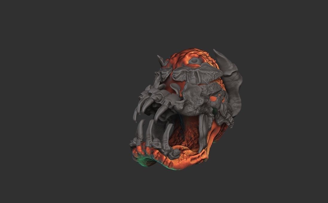 monster head diablo 3D model | CGTrader