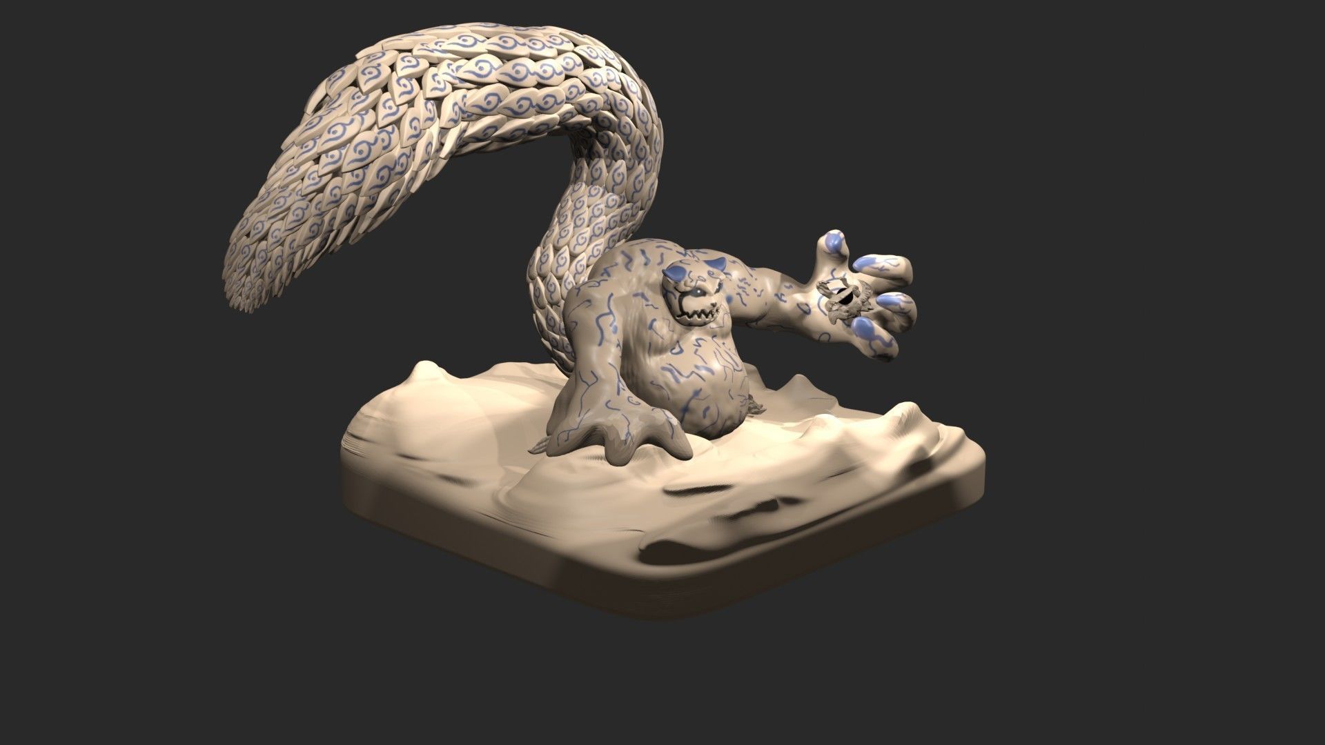 Shukaku one tales from Naruto 3D model | CGTrader