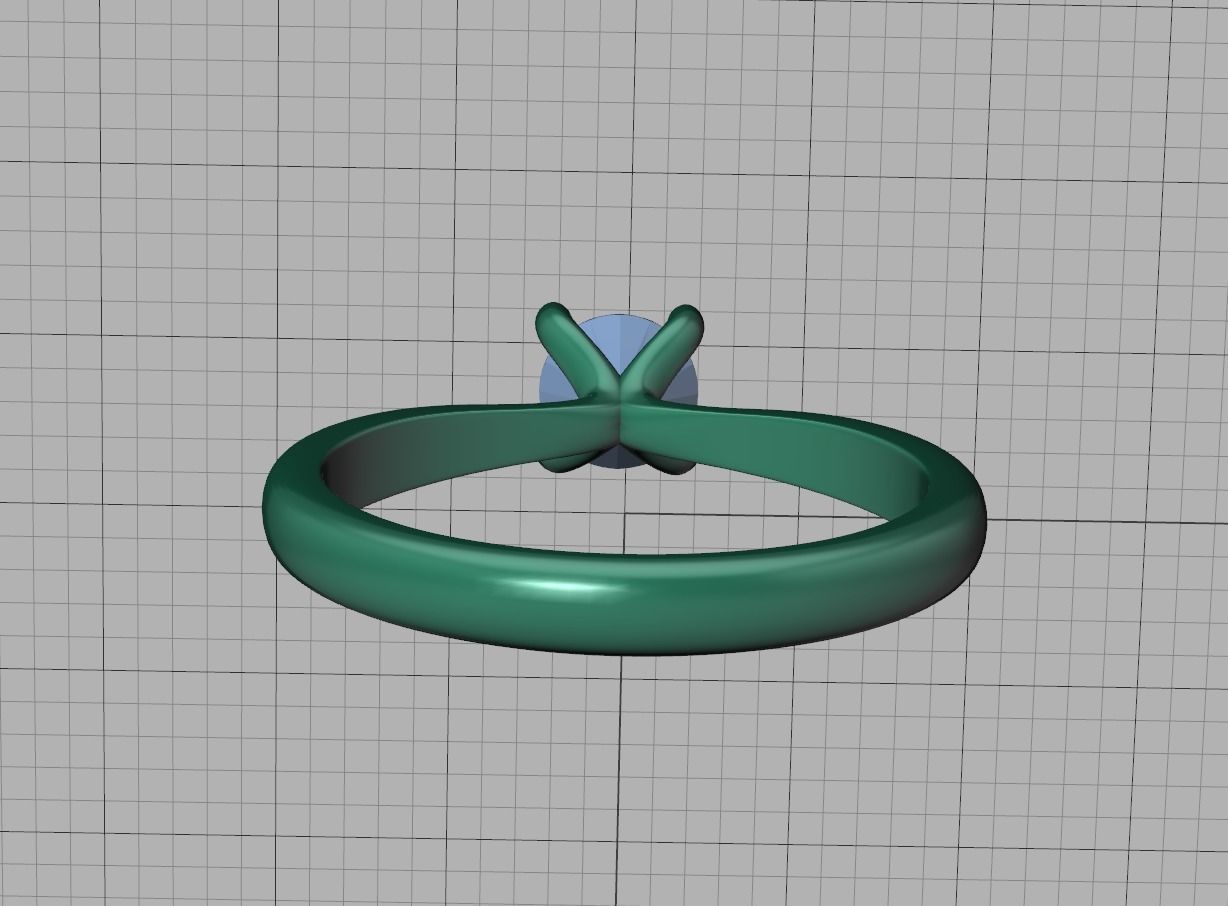 Solitaire Ring 4Claw design 5mm Stone 3dmodel 3D model 3D printable ...