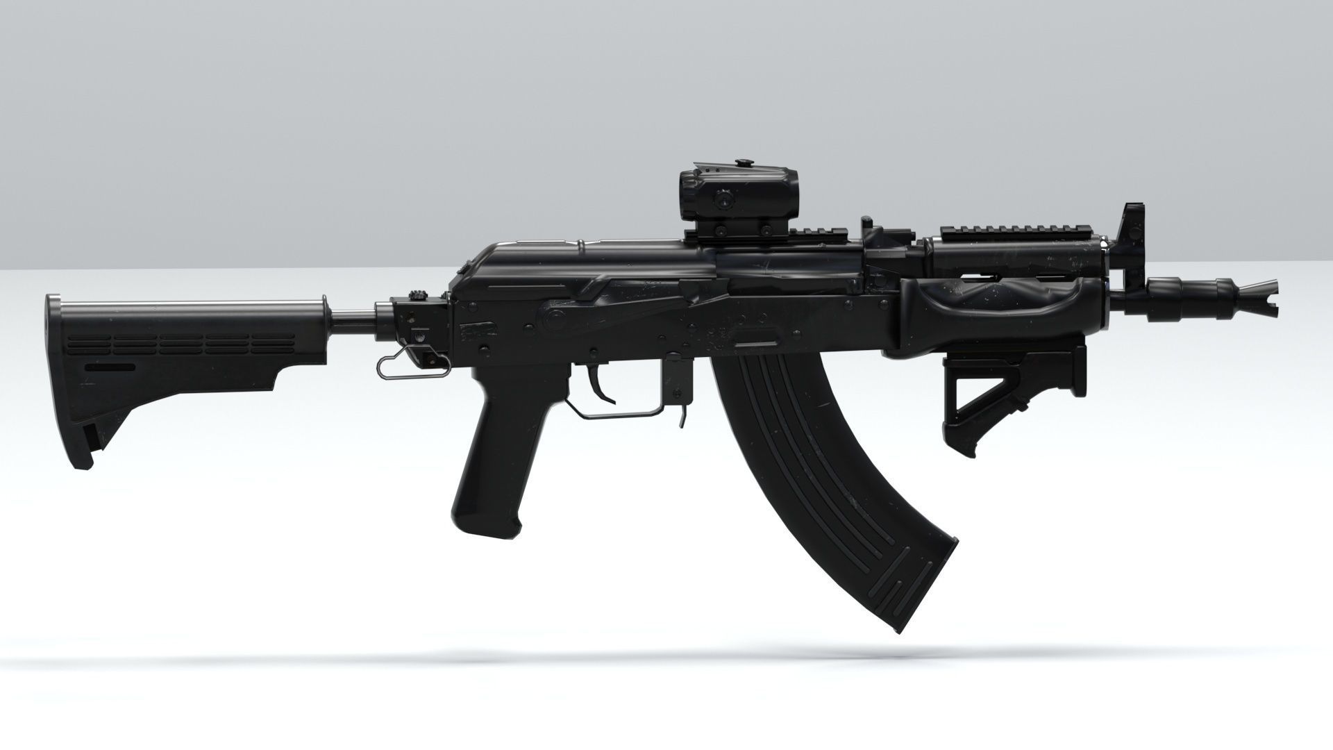 AKS-74yM Dark 3D model | CGTrader