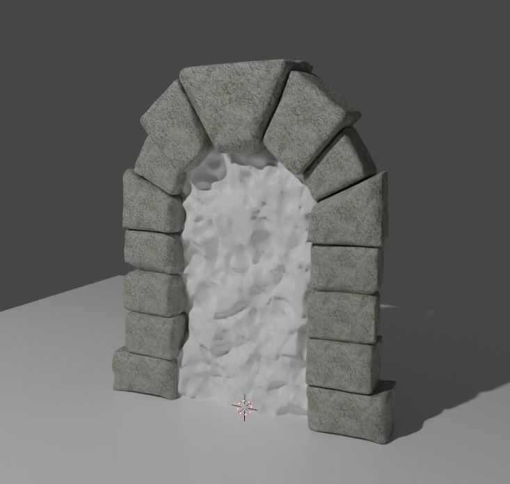 Ancient Stone Arch with Magic Portal free 3D model | CGTrader