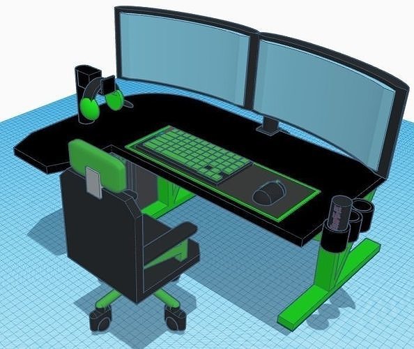 Gaming Setup 3D model 3D printable | CGTrader