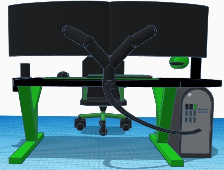 Gaming Setup 3D model 3D printable | CGTrader