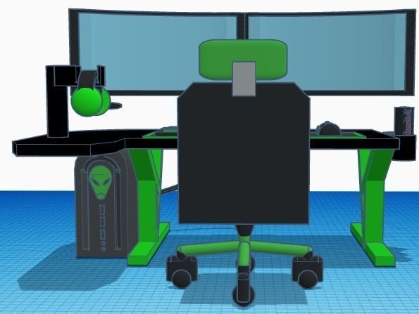 Gaming Setup 3D model 3D printable | CGTrader