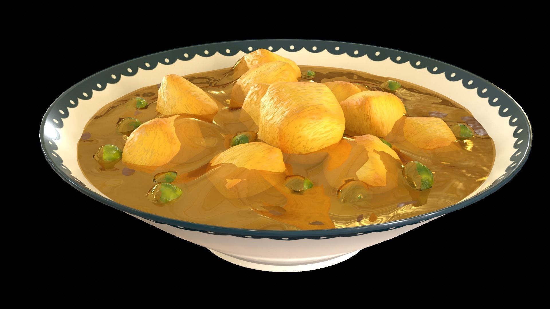 Paneer masala cartoon style 3D model | CGTrader