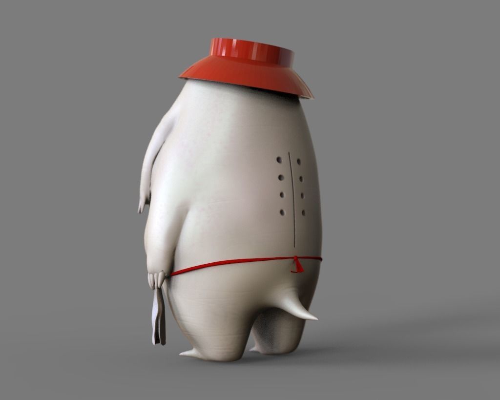 Oshira-sama octopus wearing hat 3D model 3D printable | CGTrader