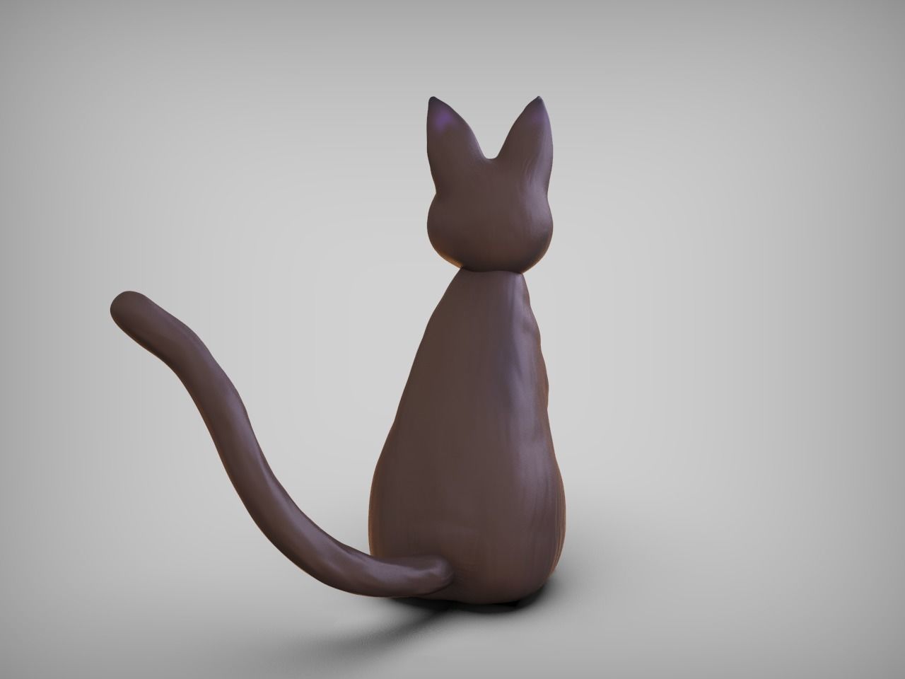 Black cat Jiji 3D model 3D printable | CGTrader