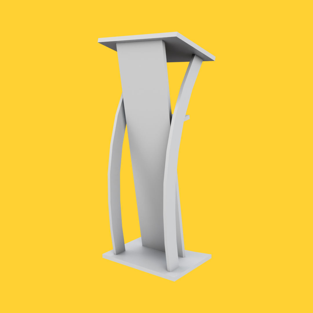 3D model Curved metallic lectern VR / AR / low-poly | CGTrader