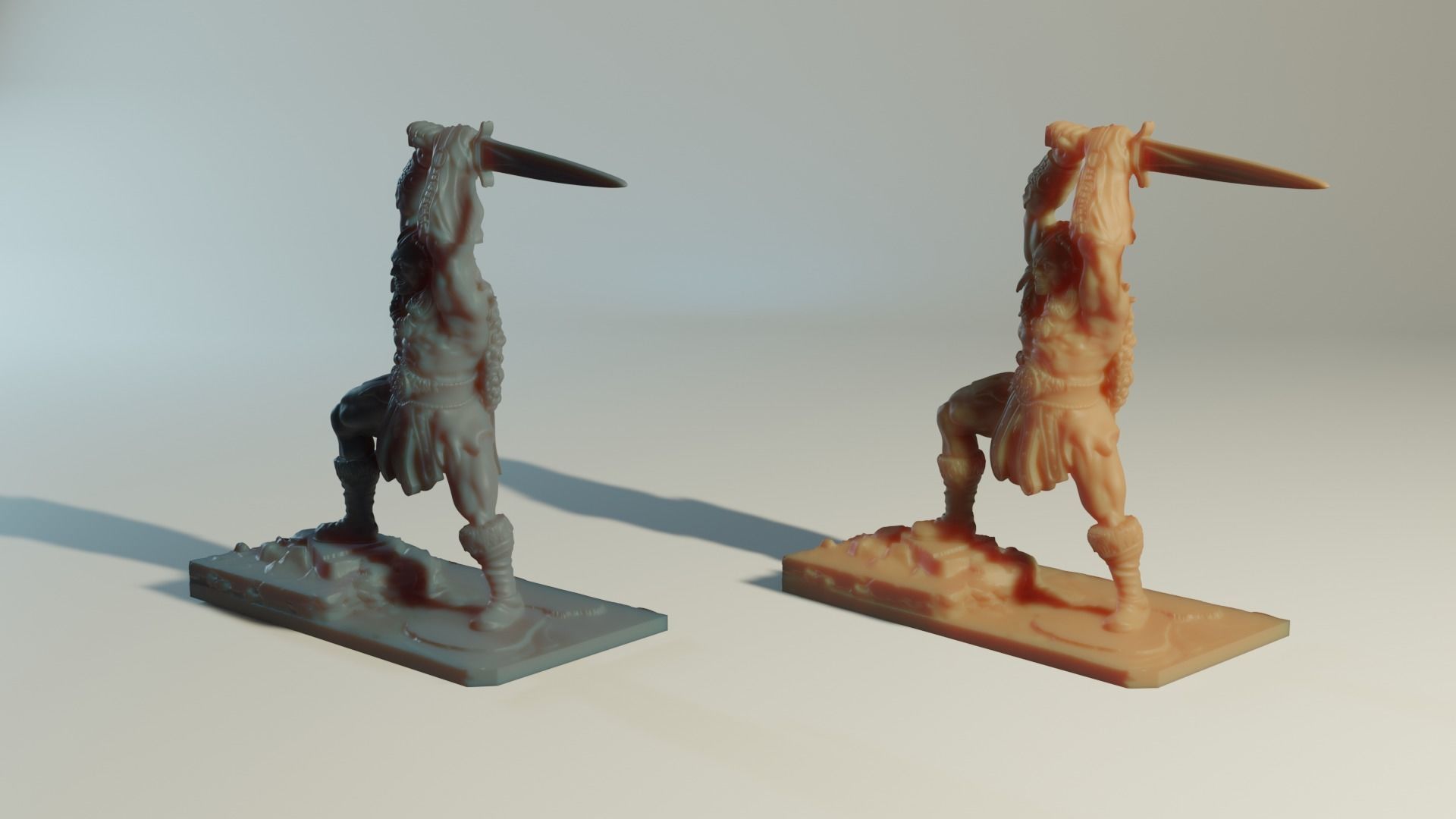 Raged Barbarian 3D model 3D printable | CGTrader