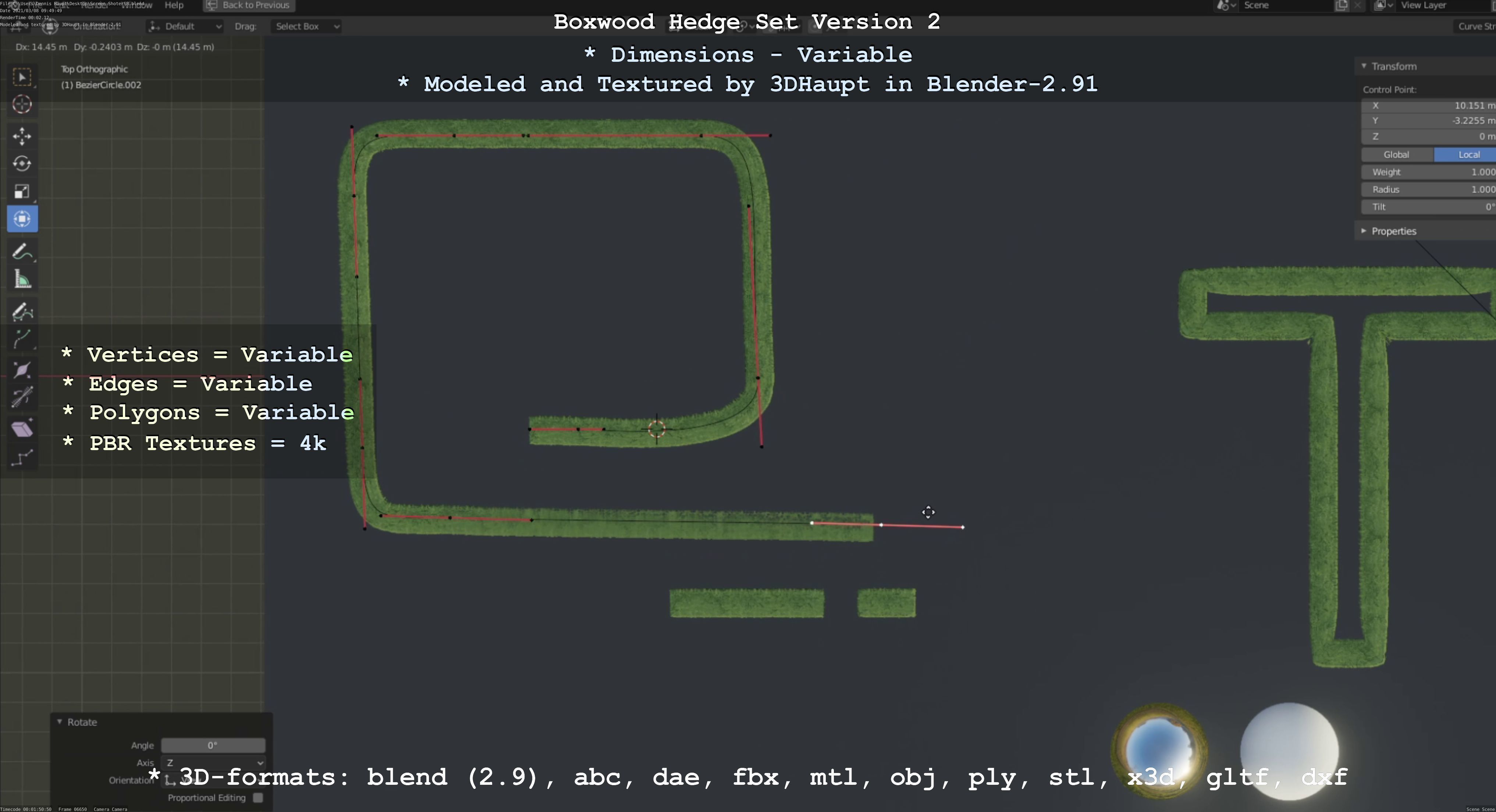 3D model Low-Poly Boxwood Hedge Version 2 VR / AR / low-poly | CGTrader
