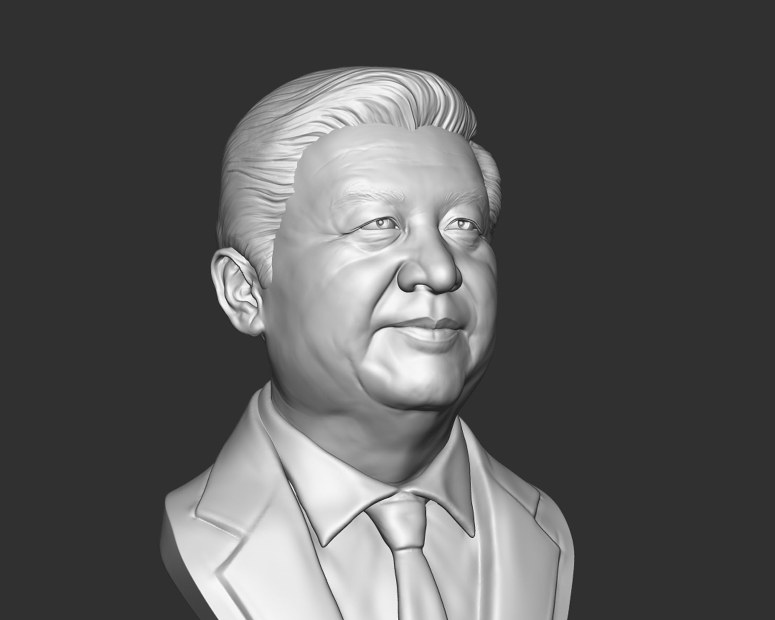 Xi Jinping 3D Portrait Sculpture 3D model 3D printable | CGTrader