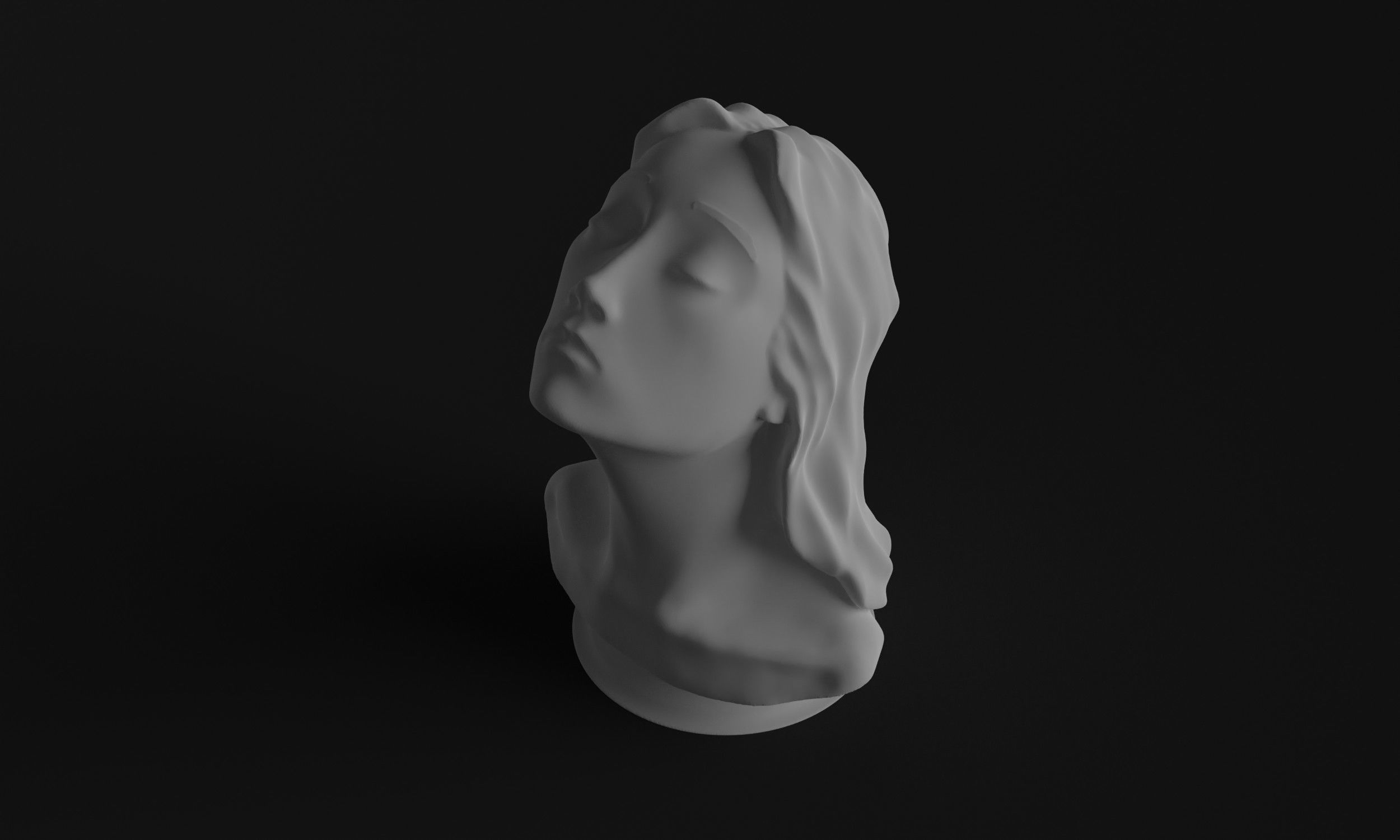 Female bust 3D print model 3D model 3D printable | CGTrader