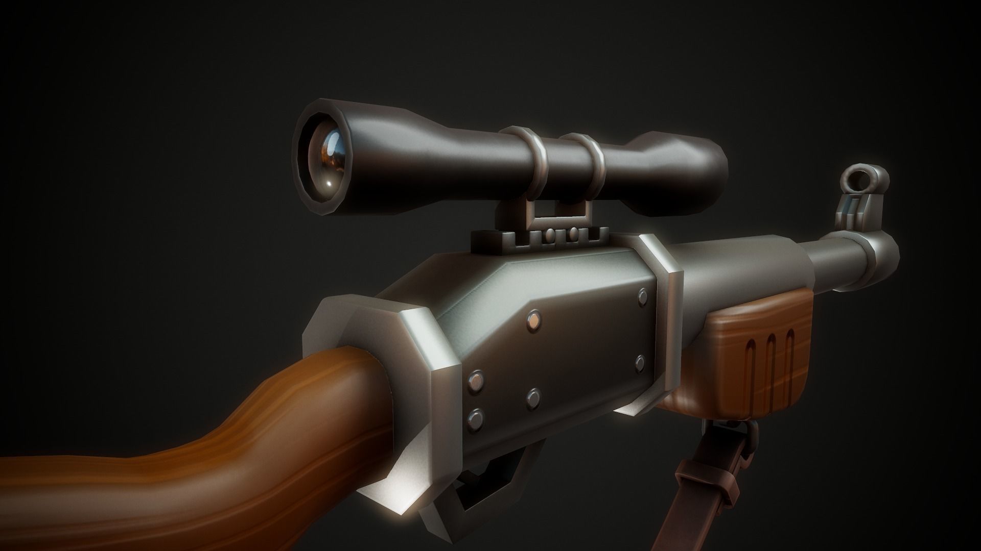 3D model Stylized Riffle- Tutorial Included VR / AR / low-poly | CGTrader