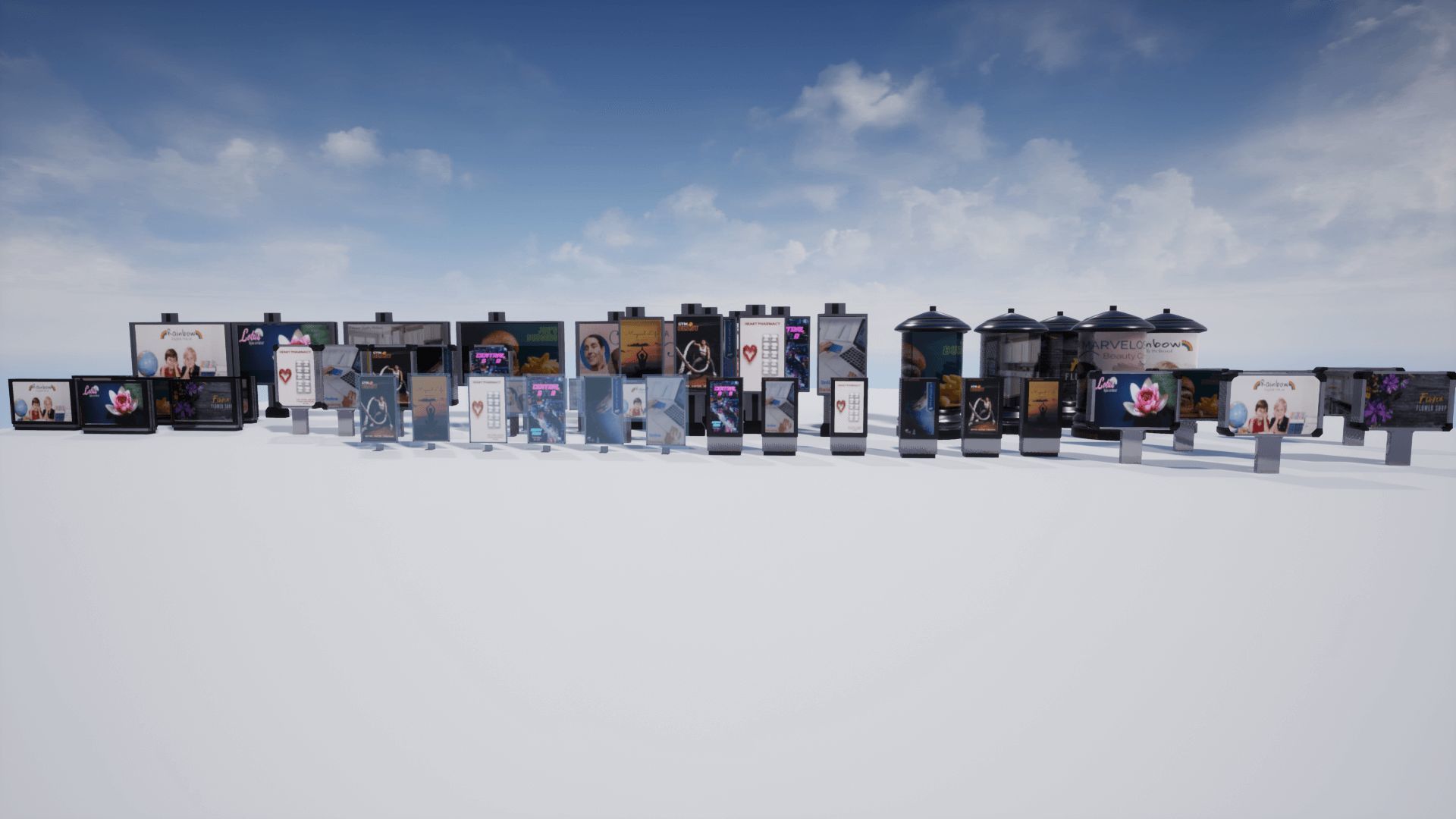 3D model Advertising Panels 5 Unreal Engine VR / AR / low-poly | CGTrader