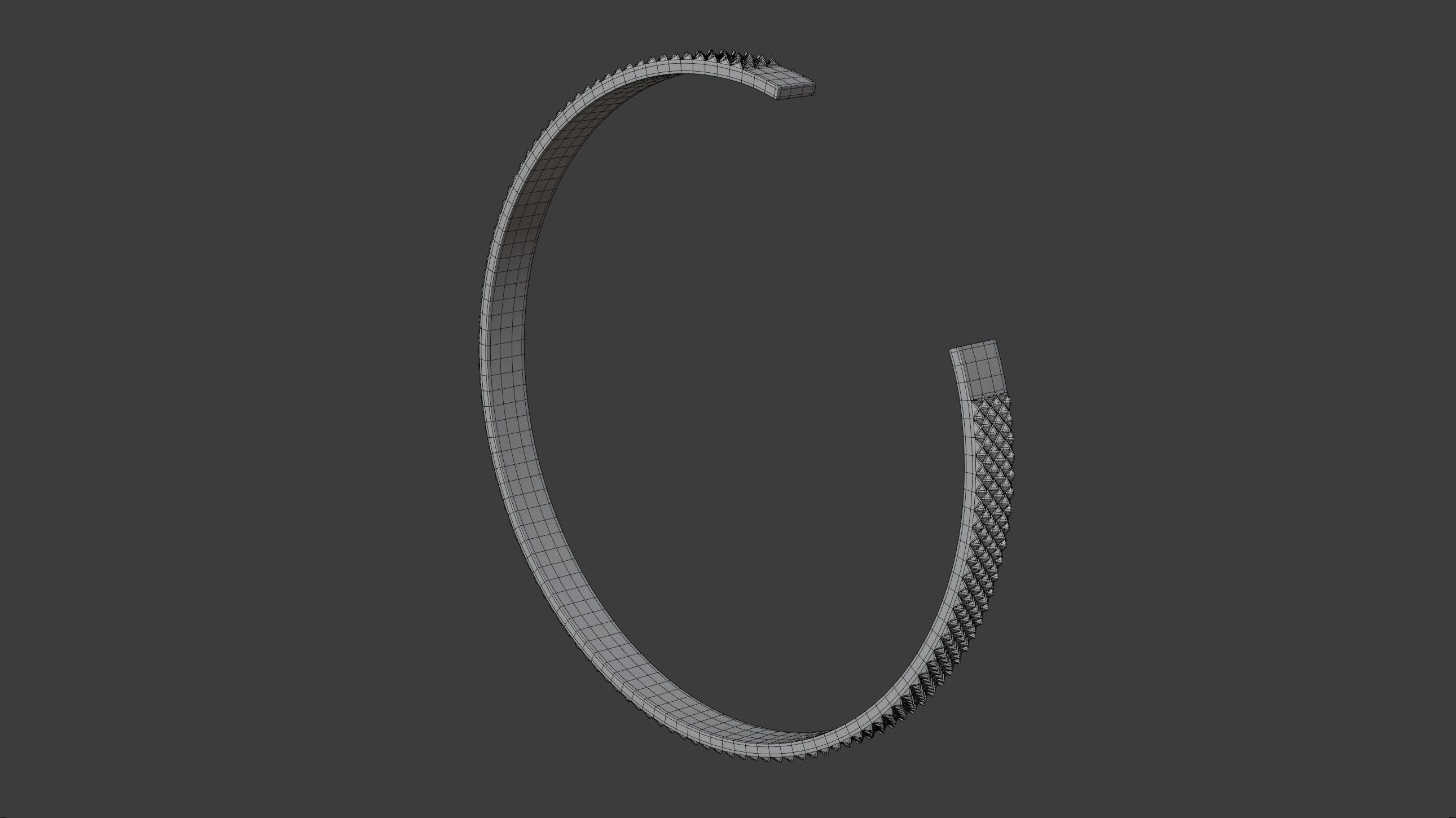 Diamond Point Cuff 3D model | CGTrader