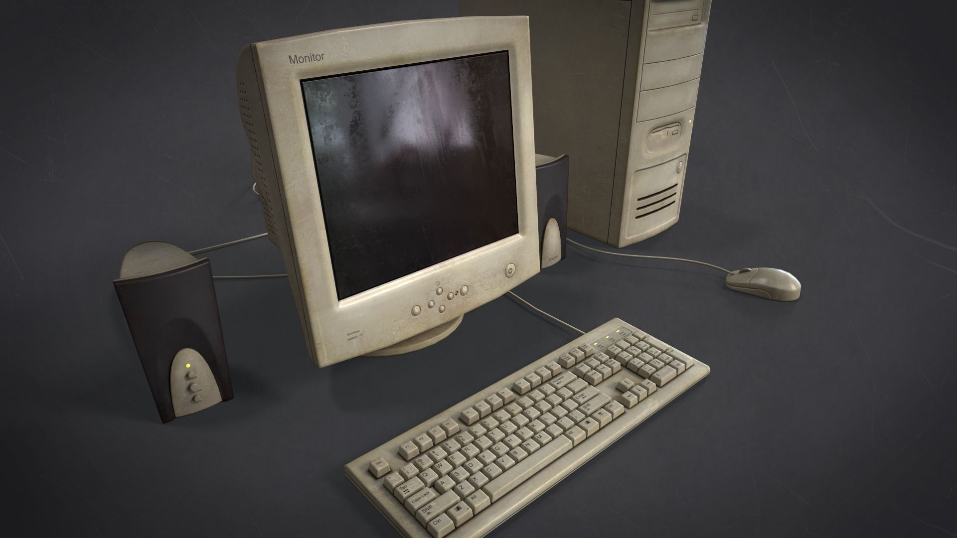 3D model Old Computer VR / AR / low-poly | CGTrader