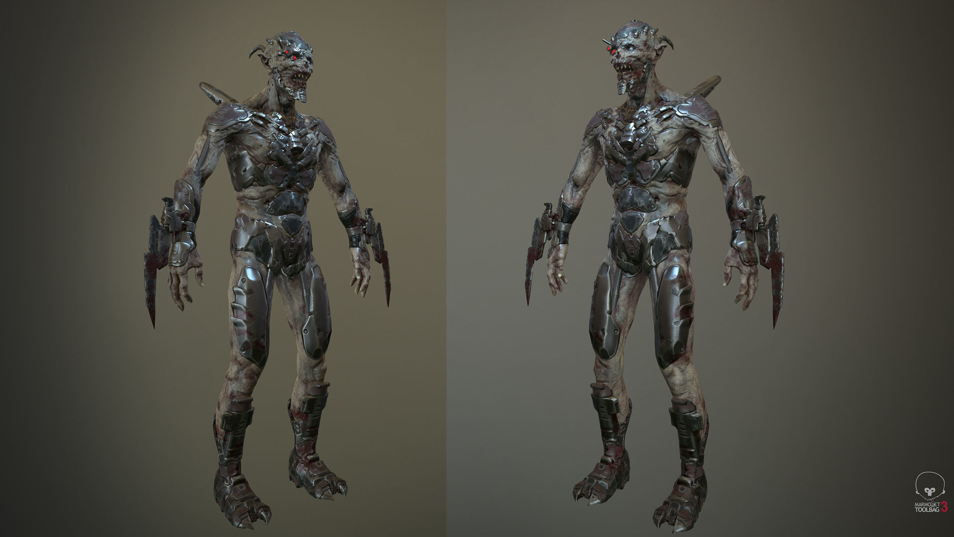 3D model Ghoul soldier VR / AR / low-poly rigged animated | CGTrader