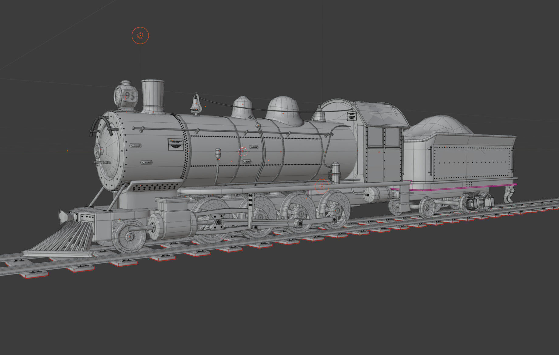 Old train locomotive and wagon 3D model | CGTrader
