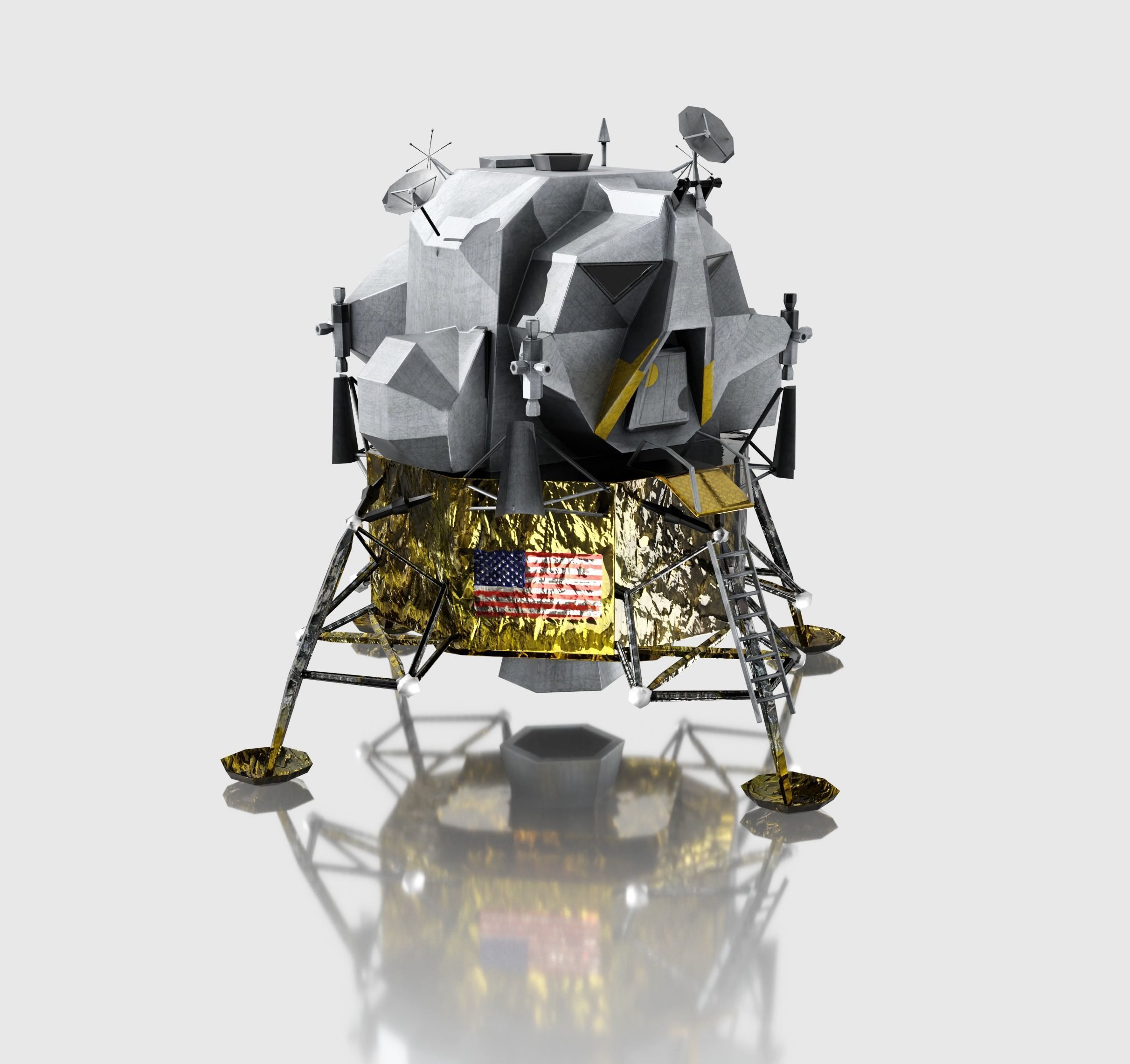 3D model Apollo Landing Module - Apollo 11 VR / AR / low-poly | CGTrader