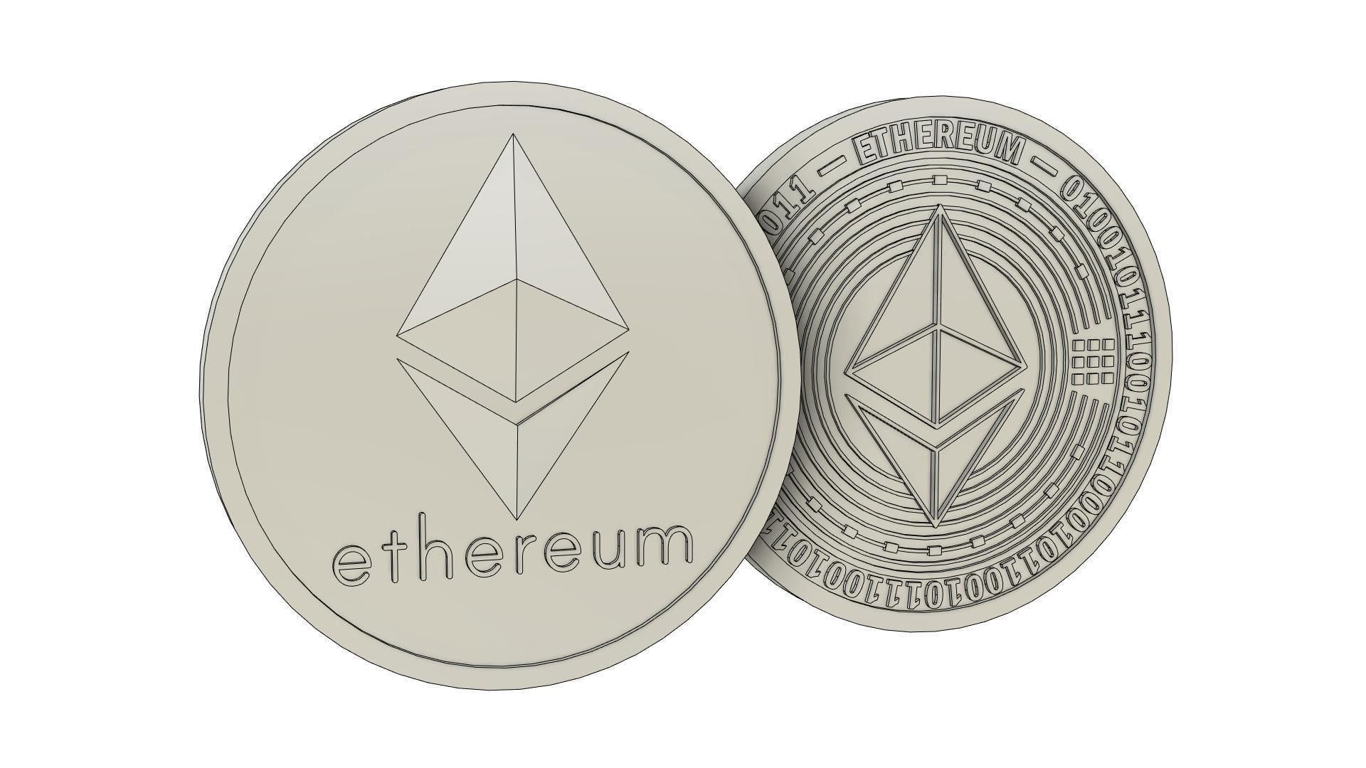 Ethereum Coin 3d Model - Ethereum STL 3d Print 3D model 3D printable ...