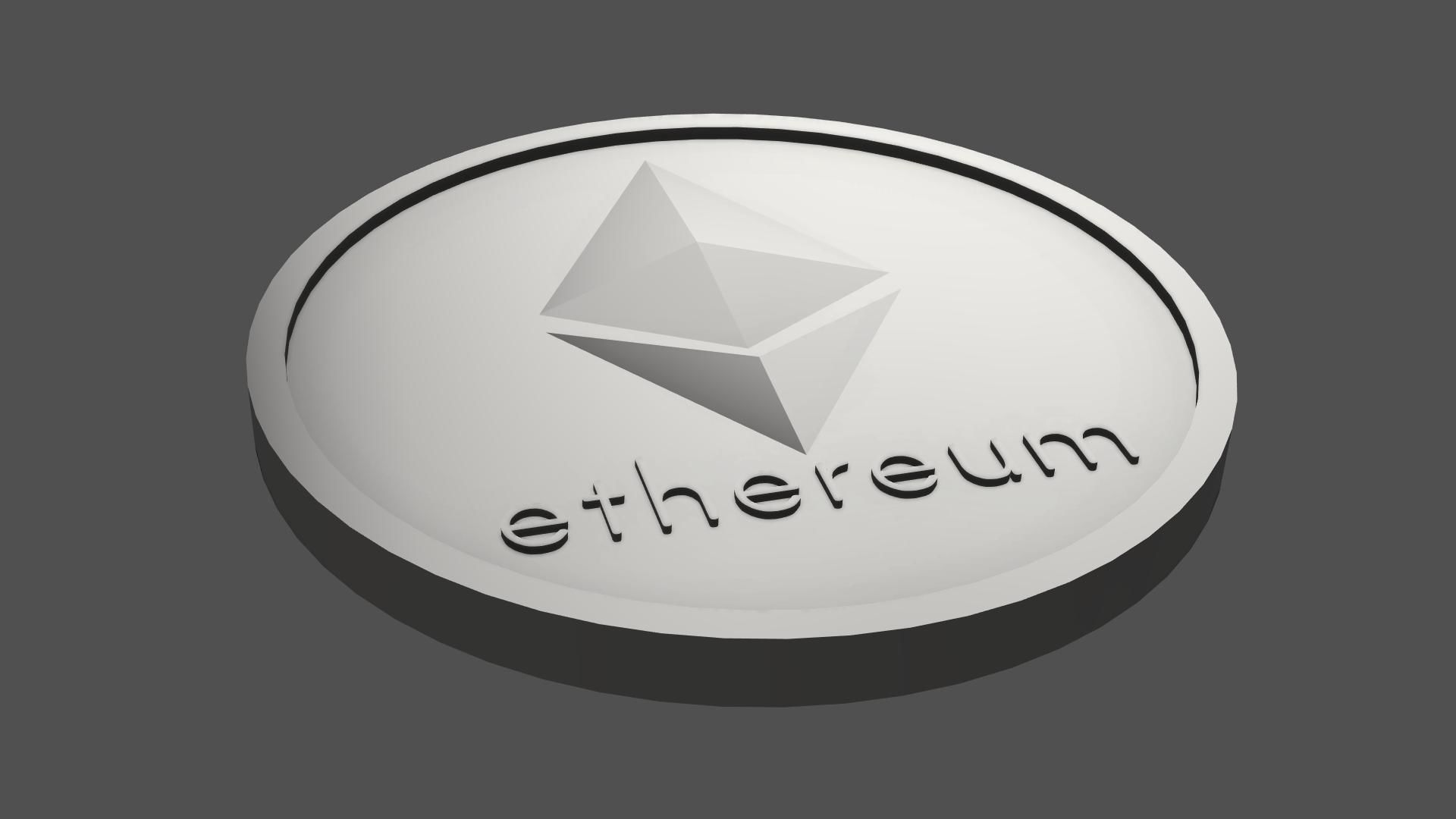 Ethereum Coin 3d Model - Ethereum STL 3d Print 3D model 3D printable ...
