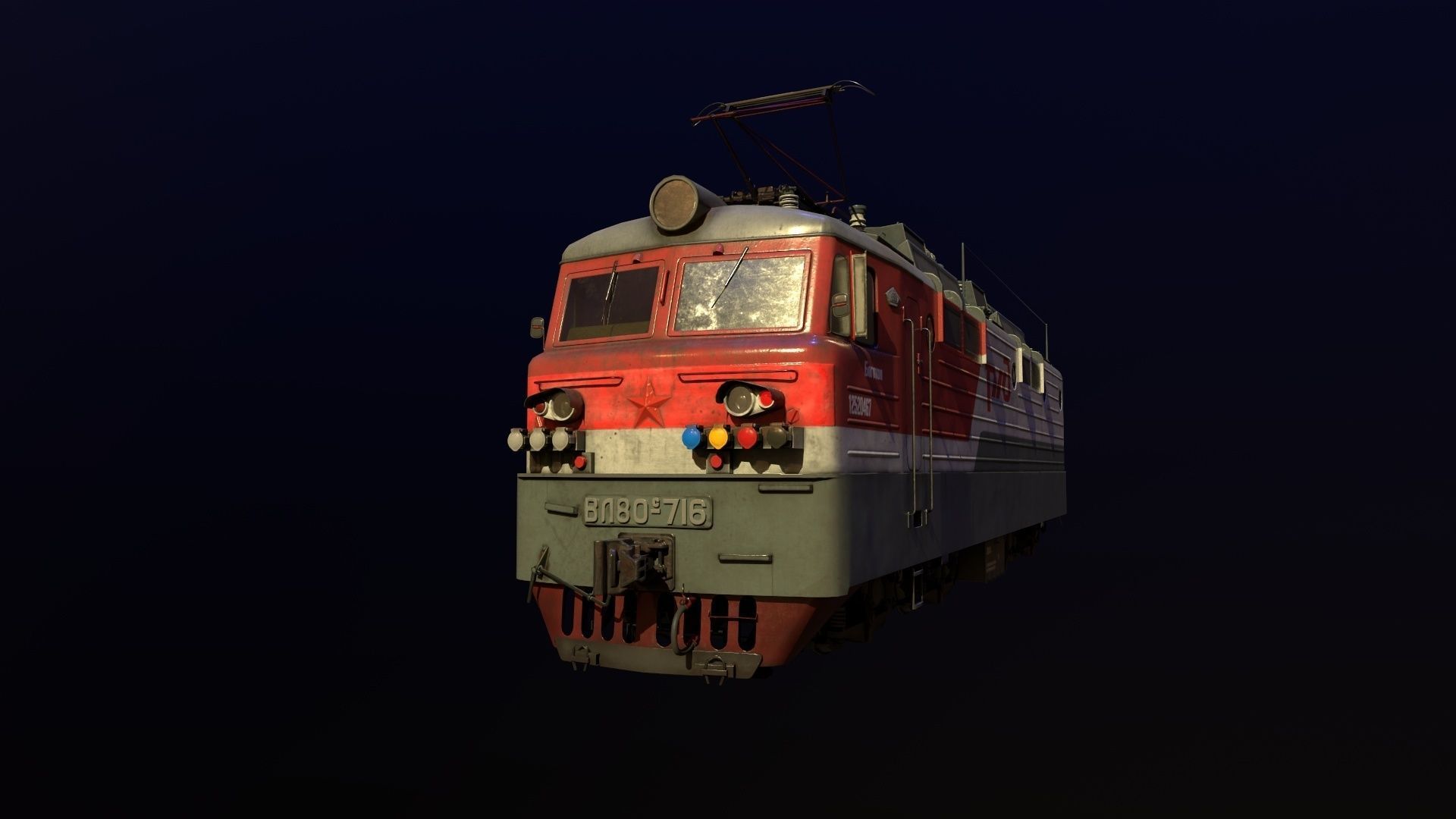 3D model Soviet electric locomotive VL80S-716 VR / AR / low-poly | CGTrader