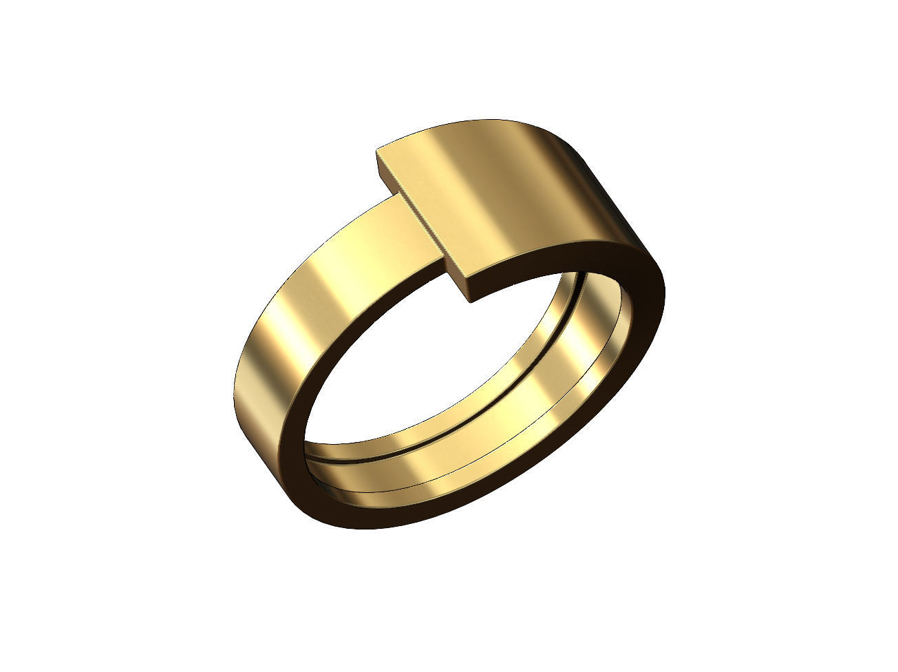 Tapered overlapping band 3D model 3D printable | CGTrader