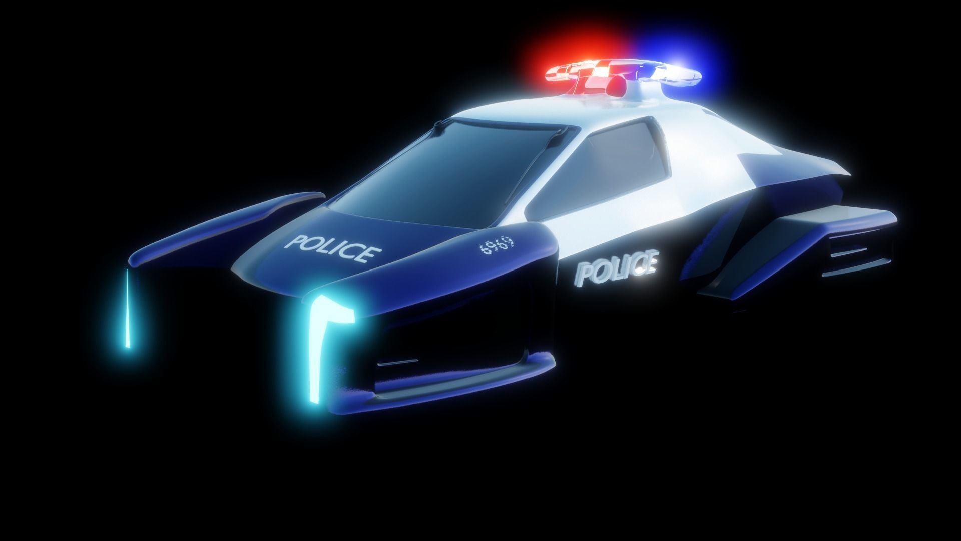 Sci fi police car 3D model | CGTrader