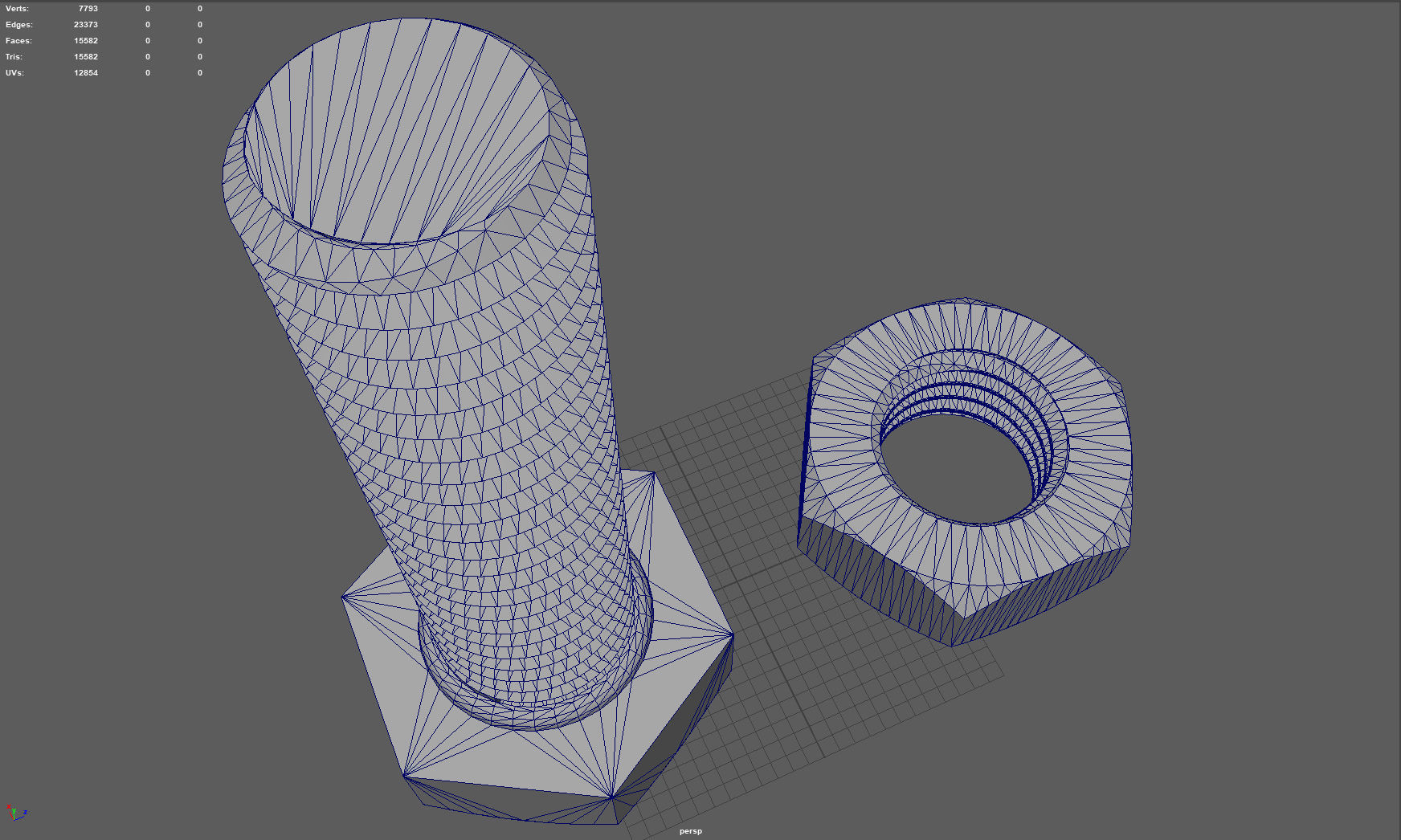 Screw and nut 3D model 3D printable | CGTrader
