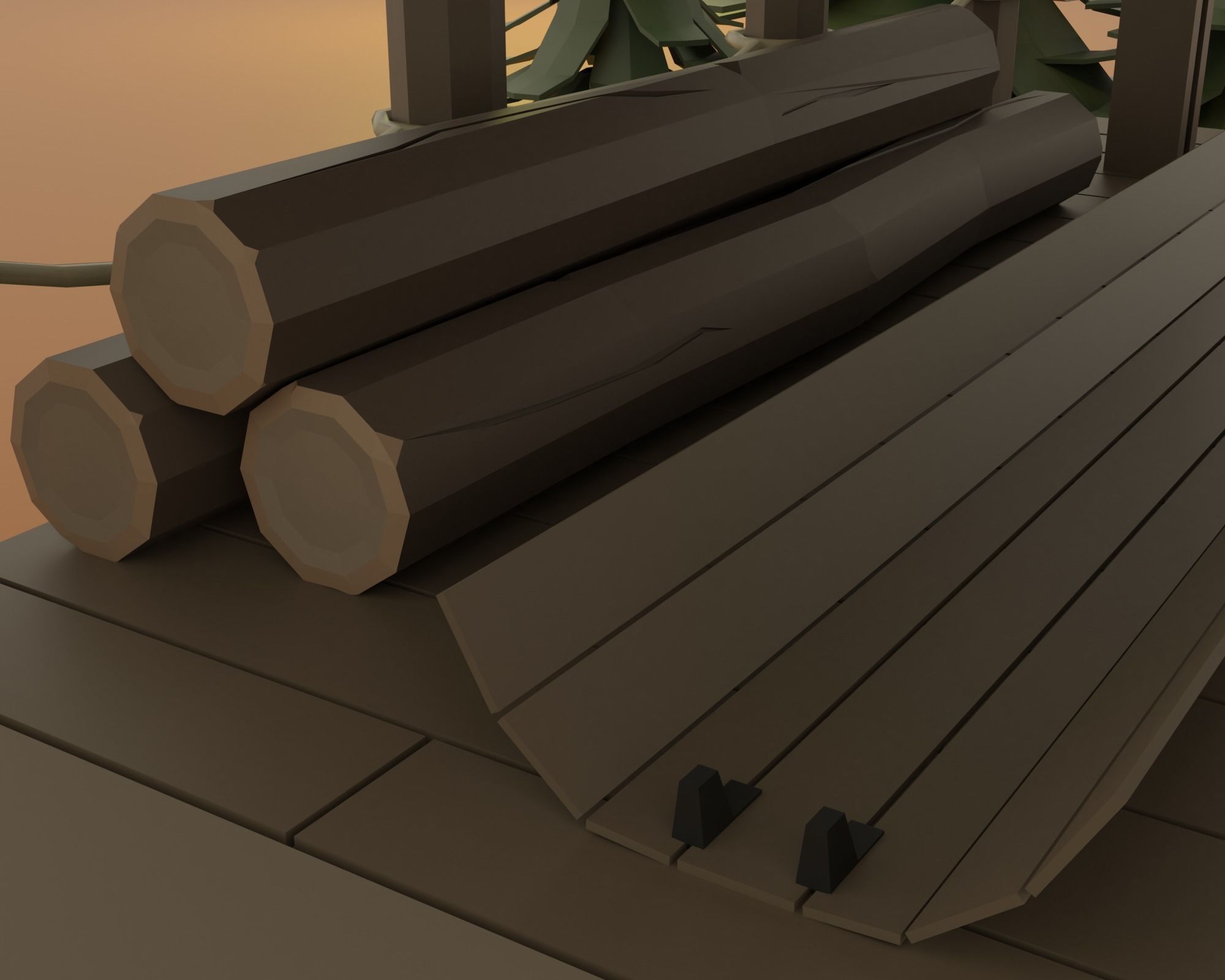 3D model Hydraulic sawmill VR / AR / low-poly | CGTrader