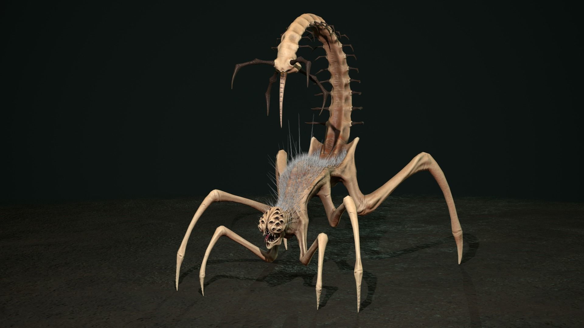 3D model Alien Scorpion VR / AR / low-poly animated | CGTrader