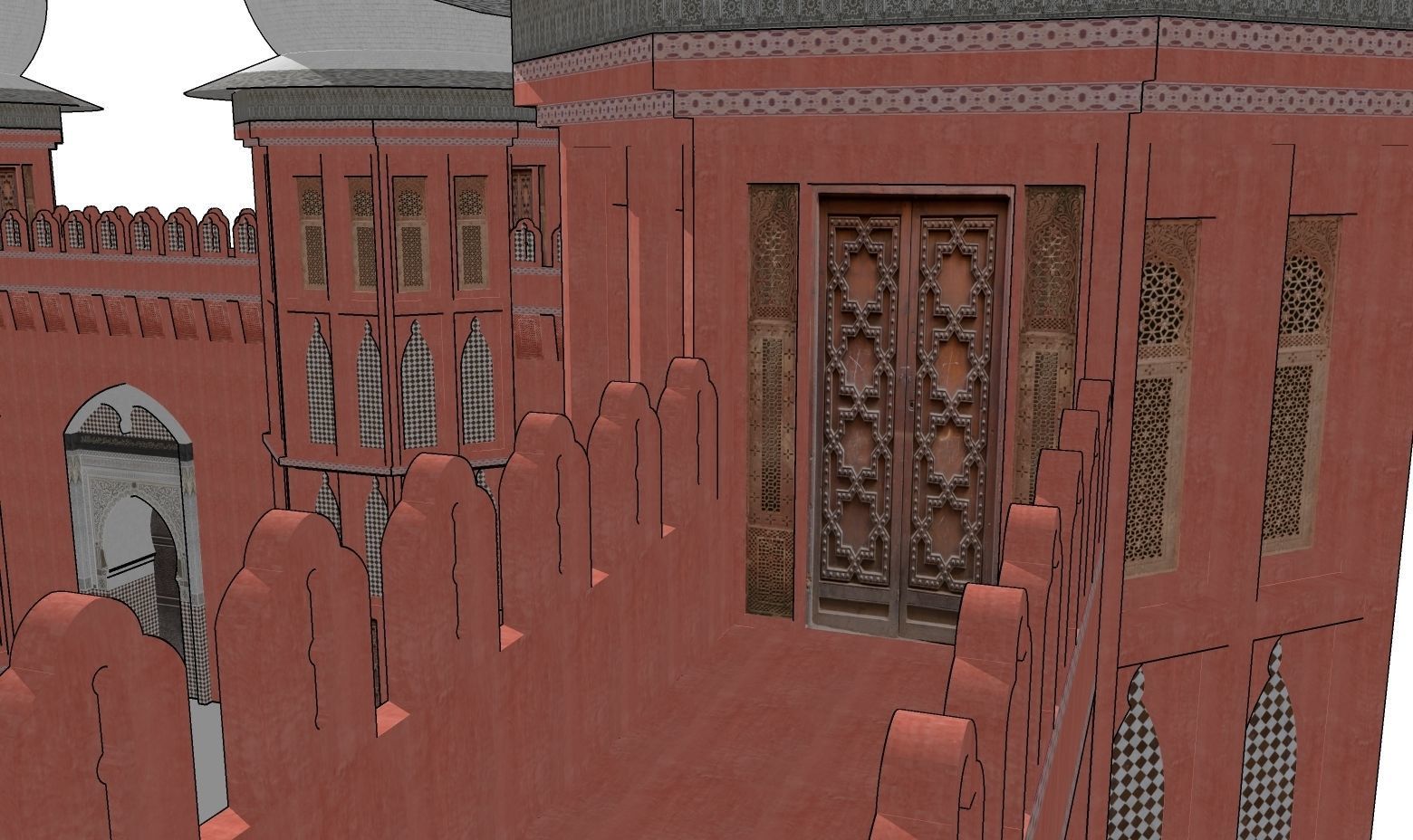 3D model Arabian Fortress Modular Building Kit VR / AR / low-poly ...