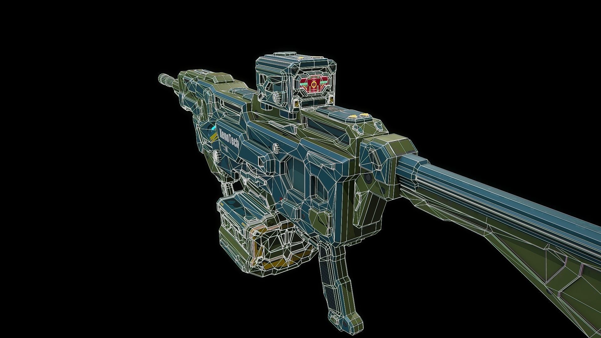 3D model Sci fi heavy assault rifle VR / AR / low-poly | CGTrader