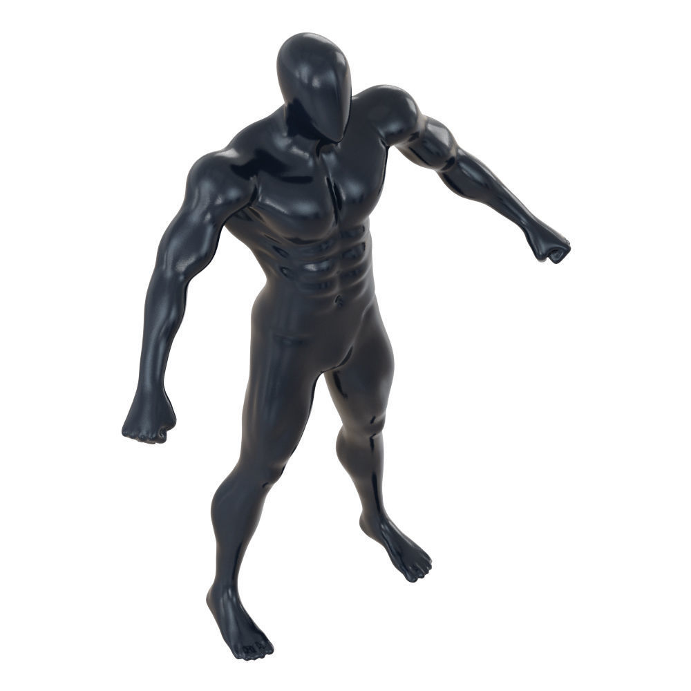 Fitness mannequin with big muscles posing 147 3D model | CGTrader