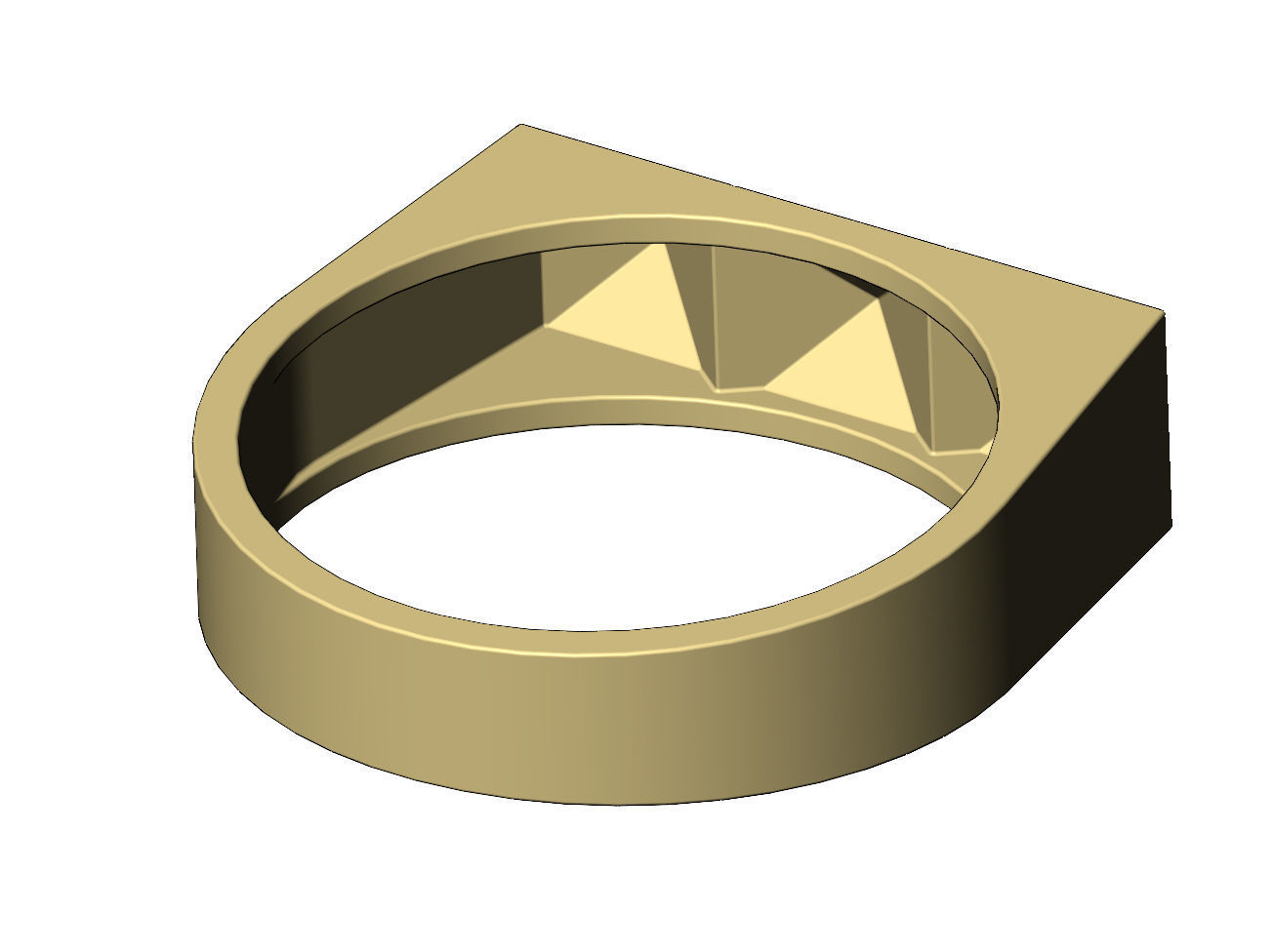 Triple pyramid stud ring size 6to13 3D model 3D printable | CGTrader
