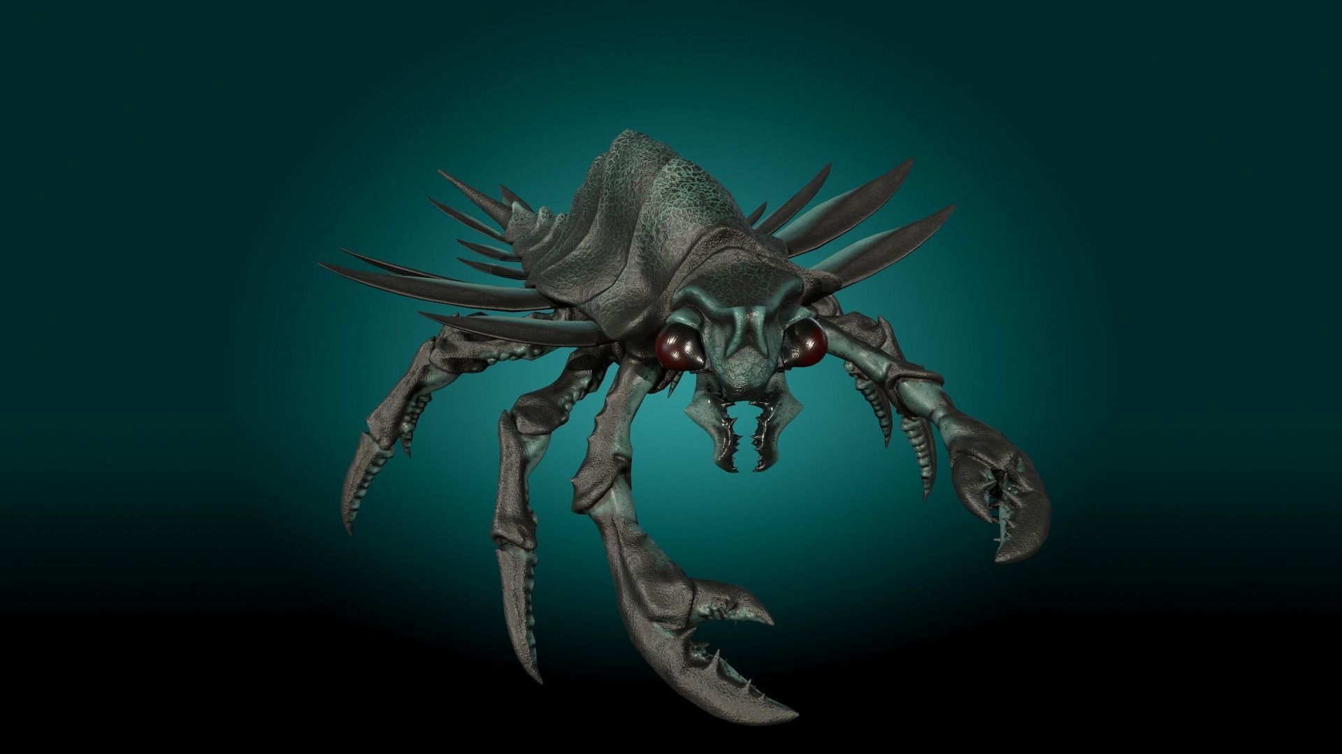 3D model Shrimp Monster VR / AR / low-poly rigged animated | CGTrader