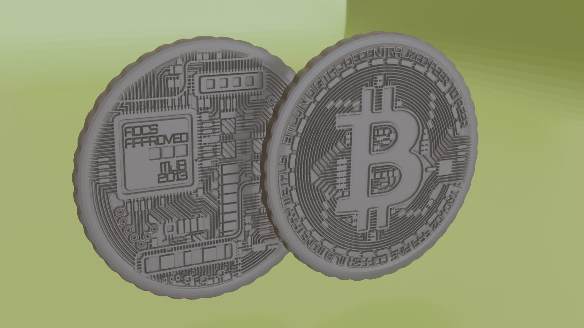 3D model Lowpoly bitcoin model two bitcoins VR / AR / low-poly | CGTrader
