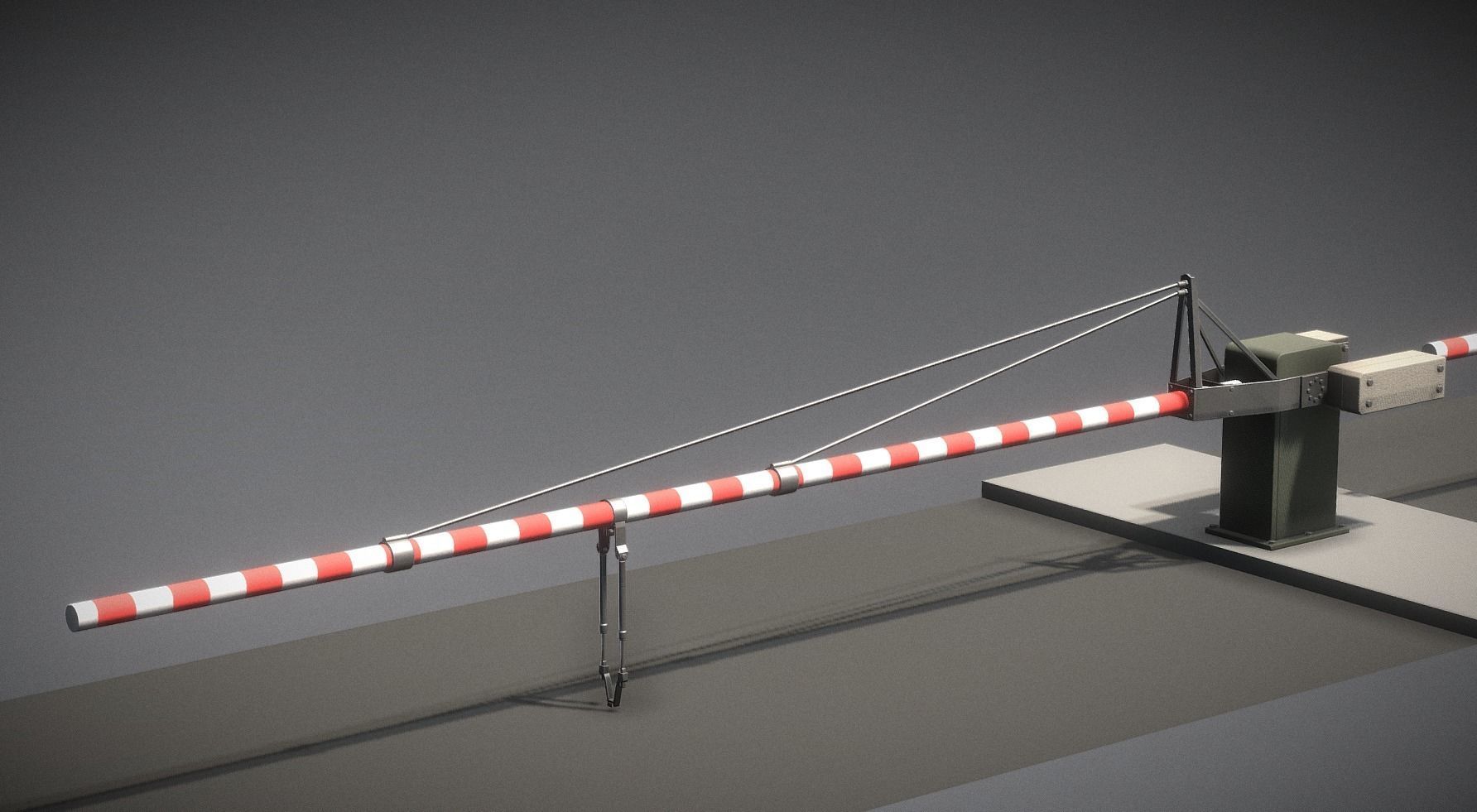 3D model Low-Poly Railroad Barrier 7m VR / AR / low-poly | CGTrader