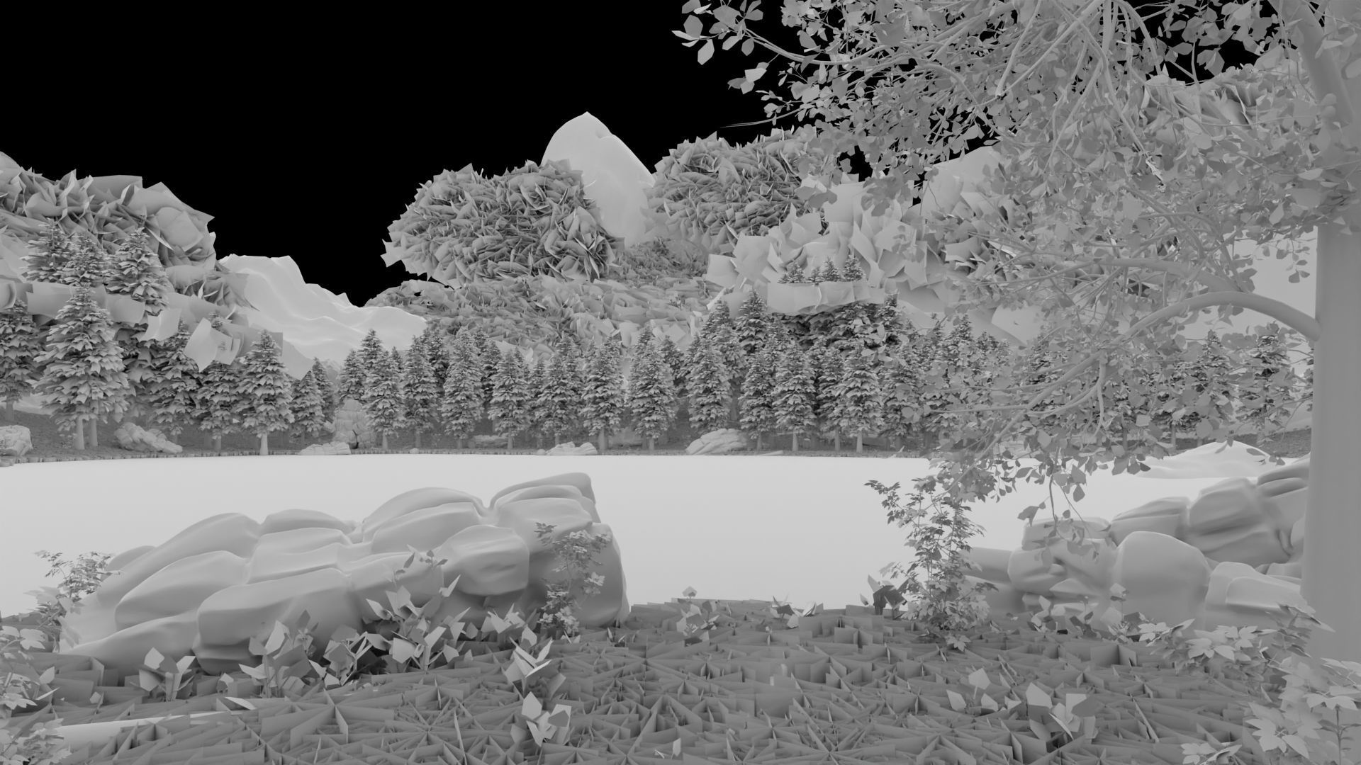 Lake Scene 3D model | CGTrader