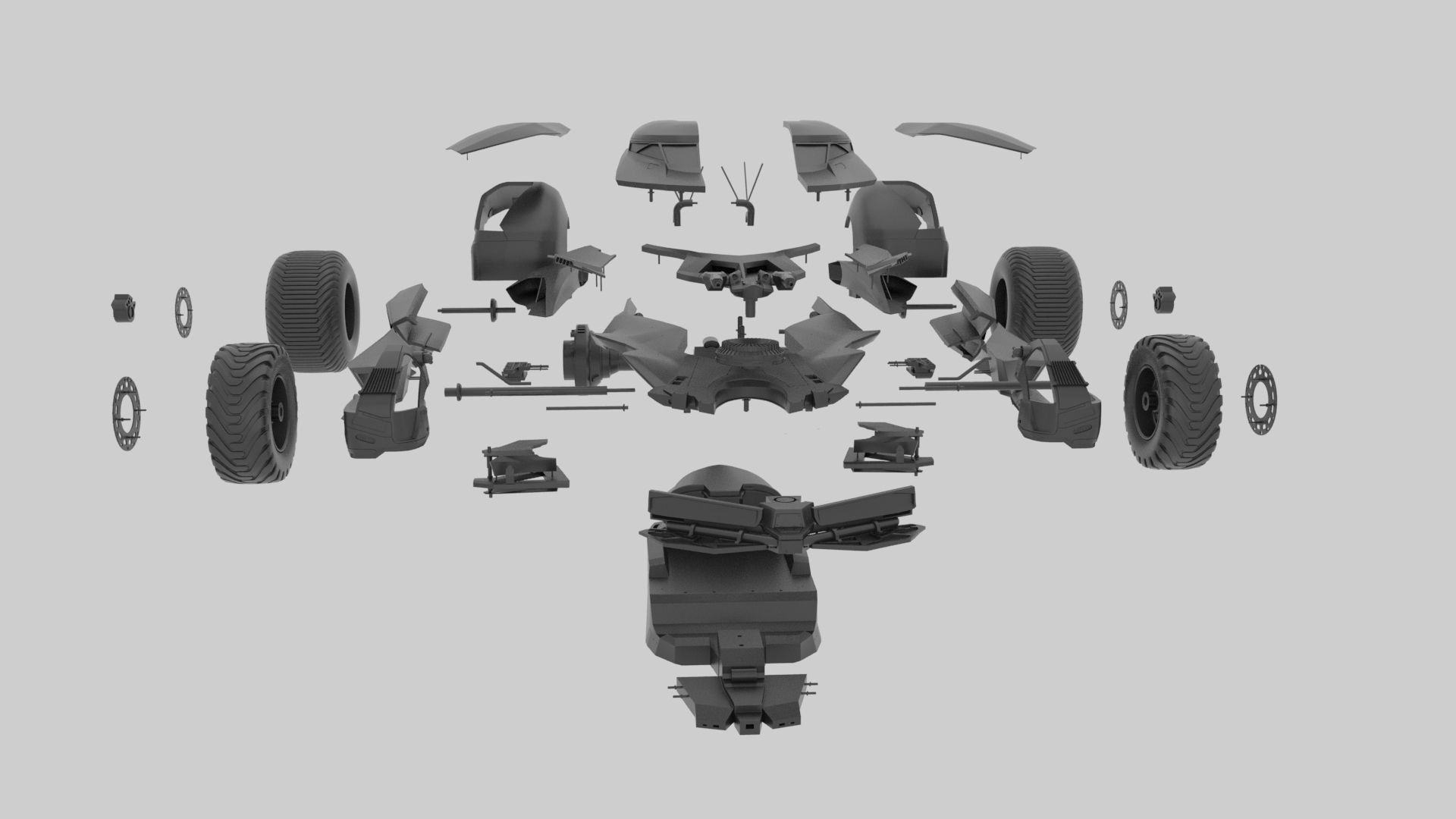 Batmobile 3d Printed 3D model 3D printable | CGTrader