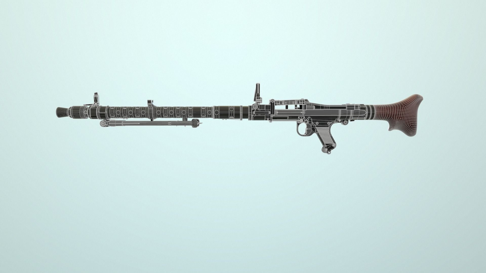 MG34 Weapon Game Ready 3D model | CGTrader