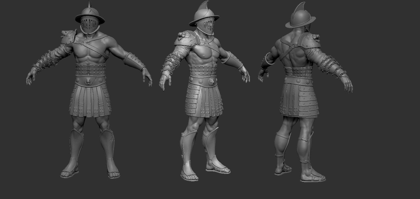 High-poly 3D Model Gladiator 3D model | CGTrader