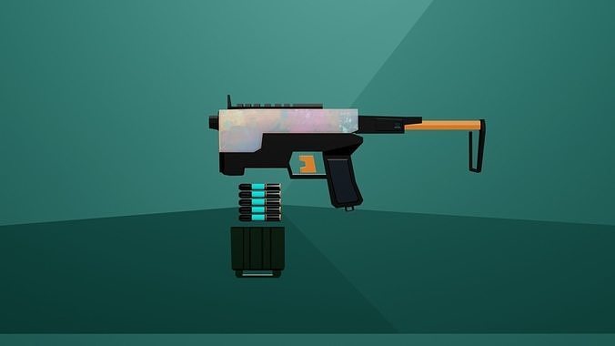 3D model Simple cartoon gun VR / AR / low-poly | CGTrader