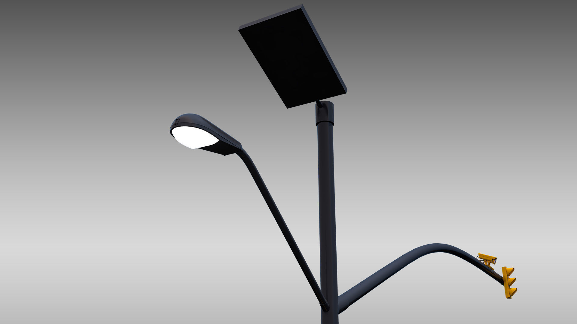 Intersection Traffic Light and Camera 3D model | CGTrader