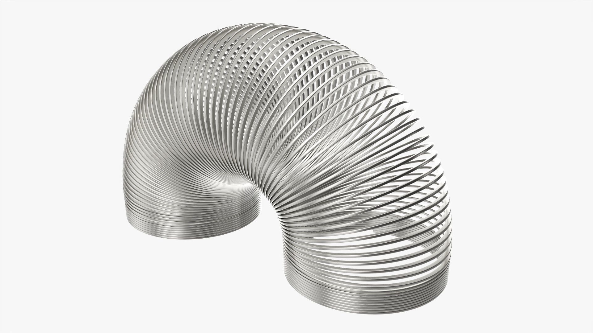 Stretched metal spring toy 3D model | CGTrader