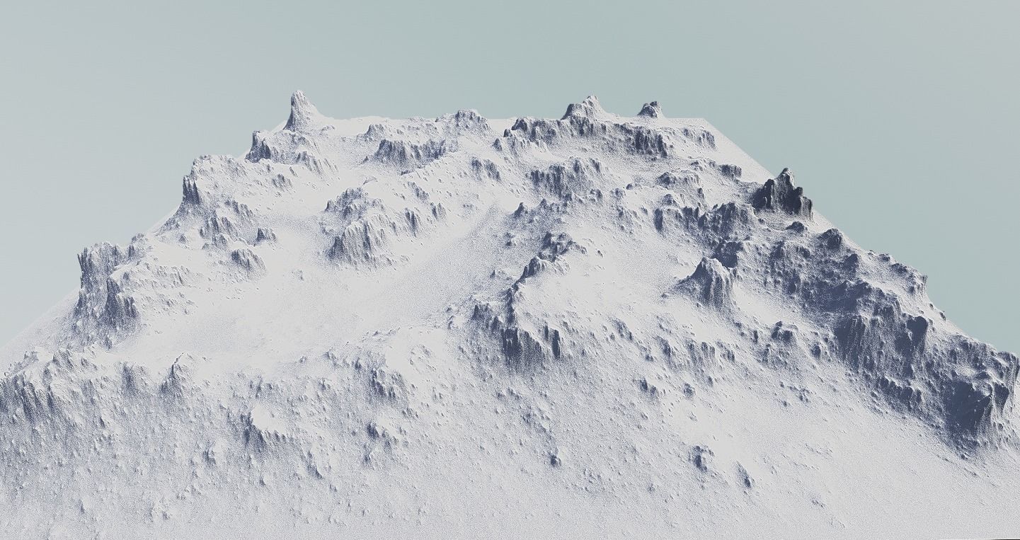 4k Mountain terrain Heightmap 3D model | CGTrader