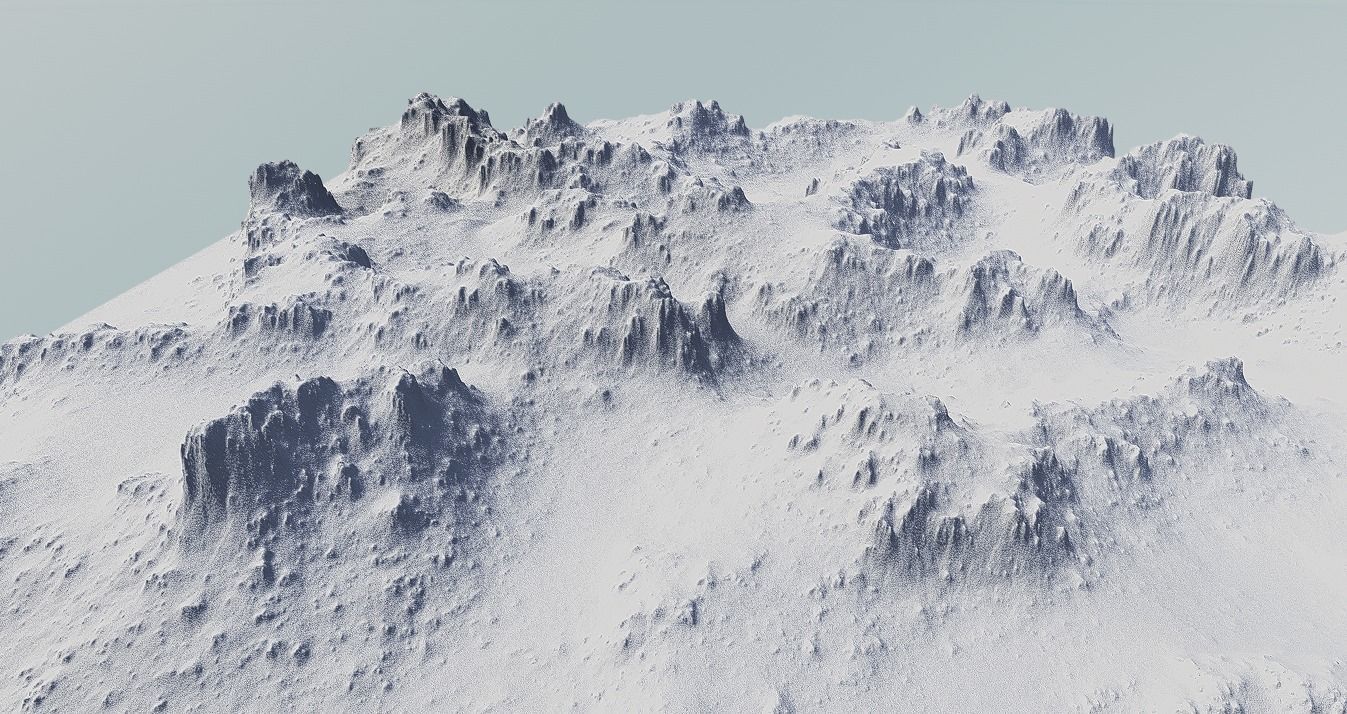 4k Mountain terrain Heightmap 3D model | CGTrader