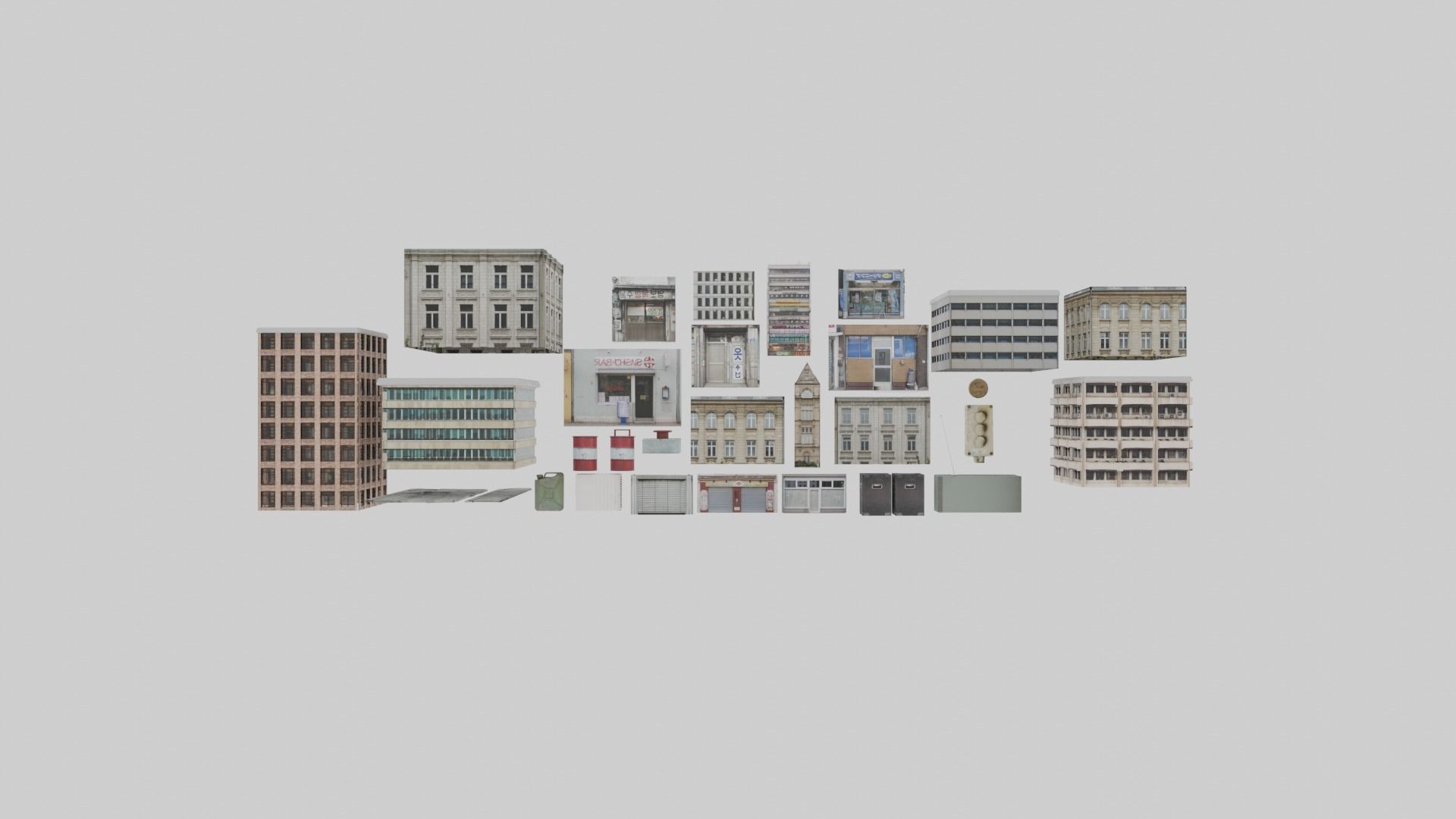 3D model City Props and Assets VR / AR / low-poly | CGTrader